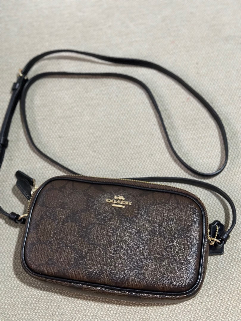 Coach camera sling bag 2 zip, Luxury, Bags & Wallets on Carousell