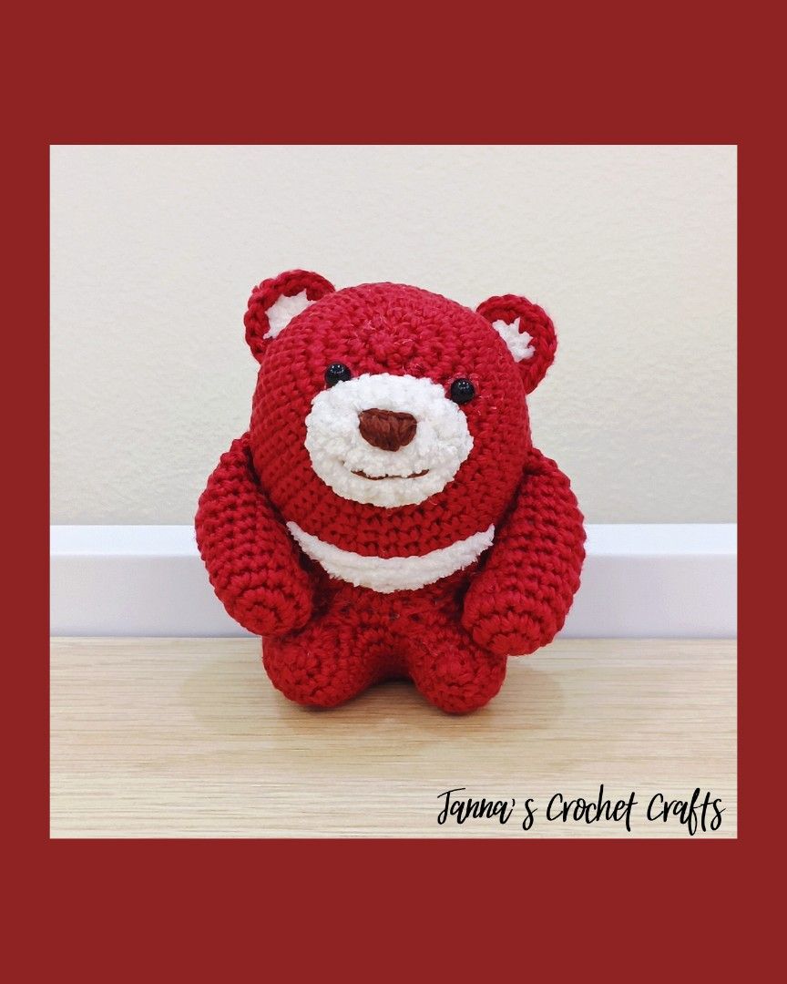 Crochet Gund 40th Anniversary Snuffles Bear Amigurumi, Hobbies & Toys ...