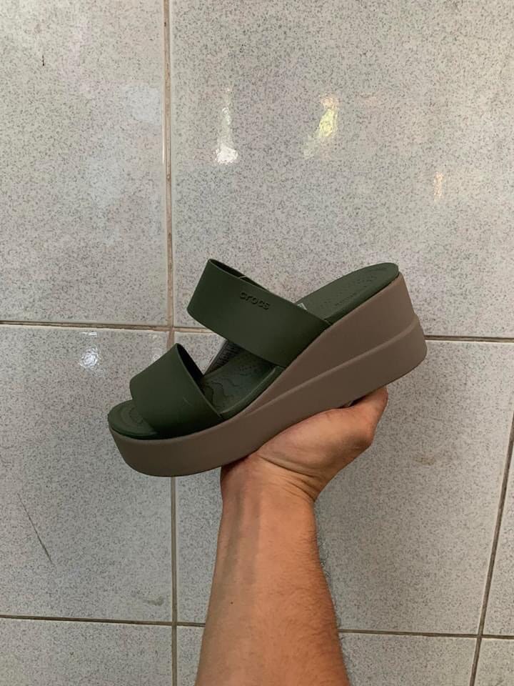 CROCS (2 Strap Brooklyn Wedge) PRE ORDER, Women's Fashion, Footwear ...
