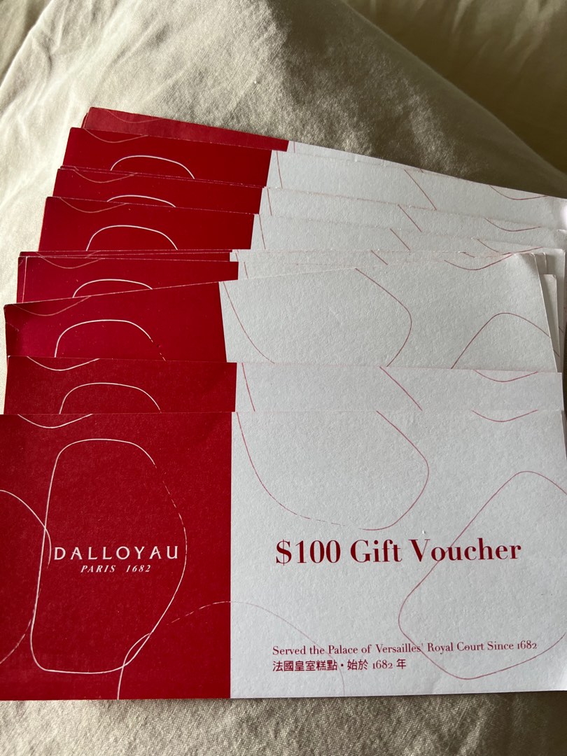 Dalloyau 現金券多張 (9折), 門票＆禮券, 現金券、兌換券、禮券 - Carousell