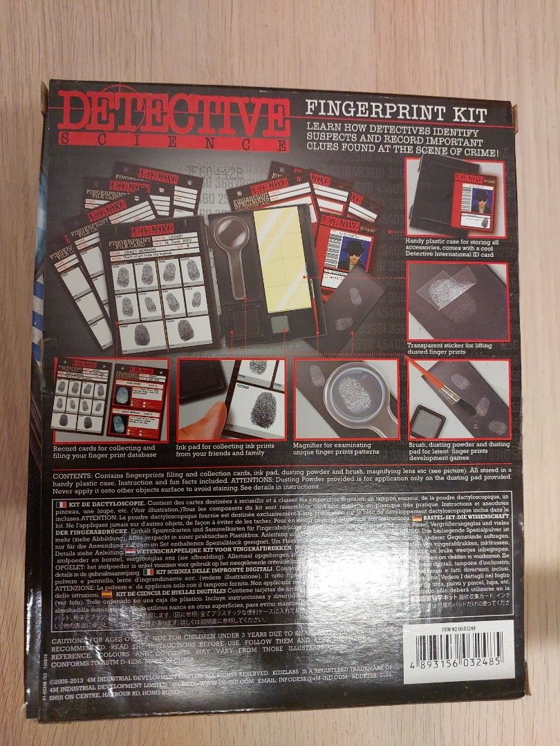 Detective Science Fingerprint Kit, Hobbies & Toys, Toys & Games on ...