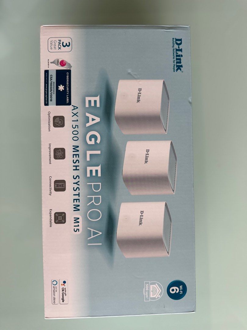 Dlink AX1500 R15 AI Mesh Router (3 pack), Computers & Tech, Parts ...