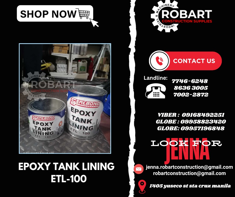 Epoxy tank lining Etl-100, Commercial & Industrial, Construction Tools ...