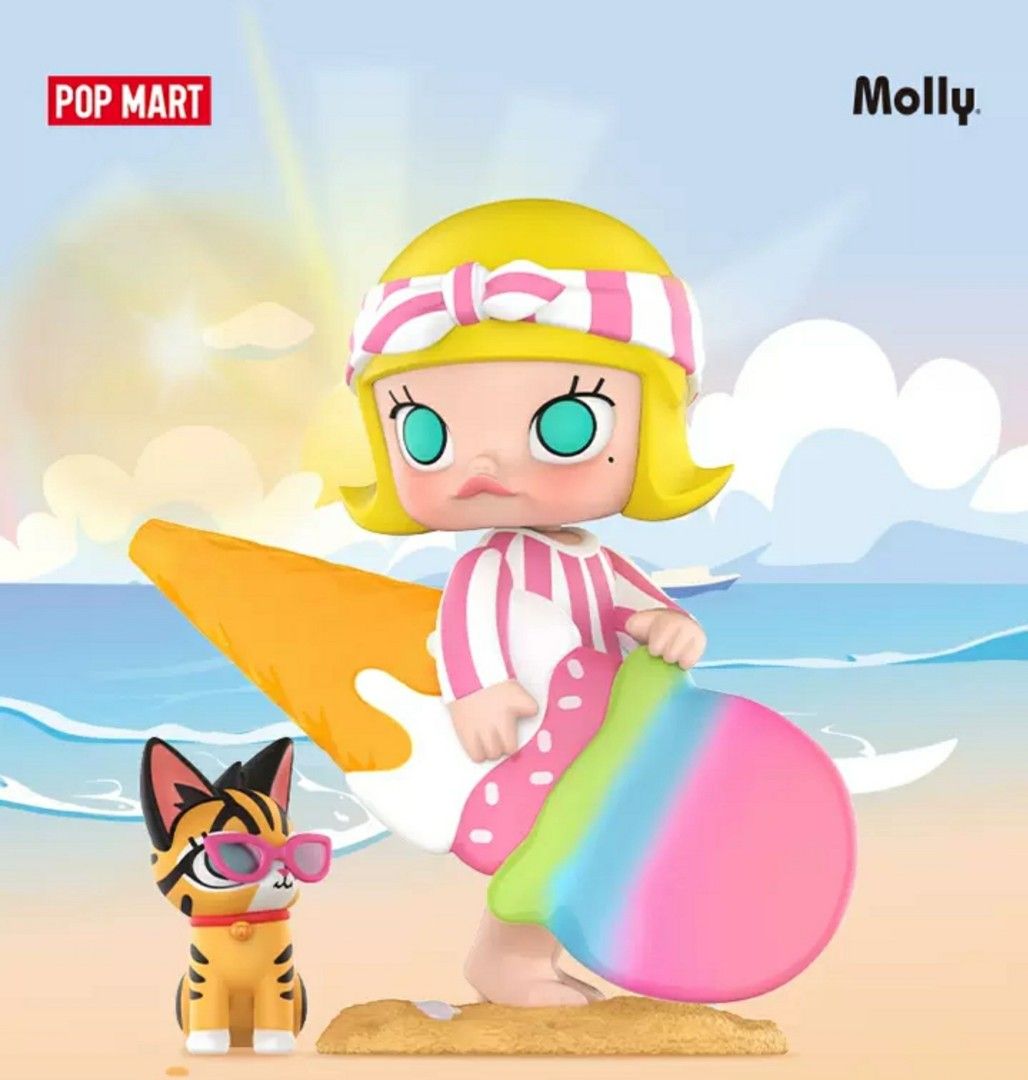 [EXCLUSIVE! POPMART] POPMART MOLLY PINK SURFER EXCLUSIVE COLLECTOR'S ...