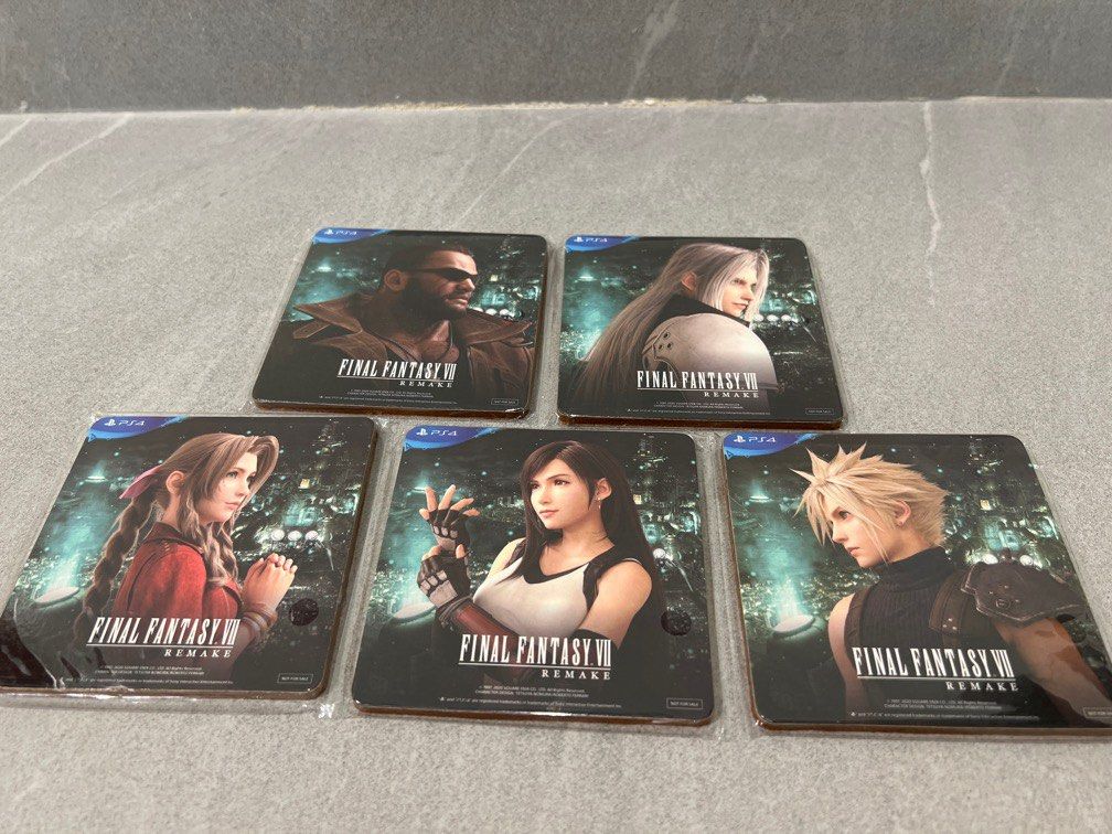 Final Fantasy 7 ff7 remake coasters, Hobbies & Toys, Memorabilia ...