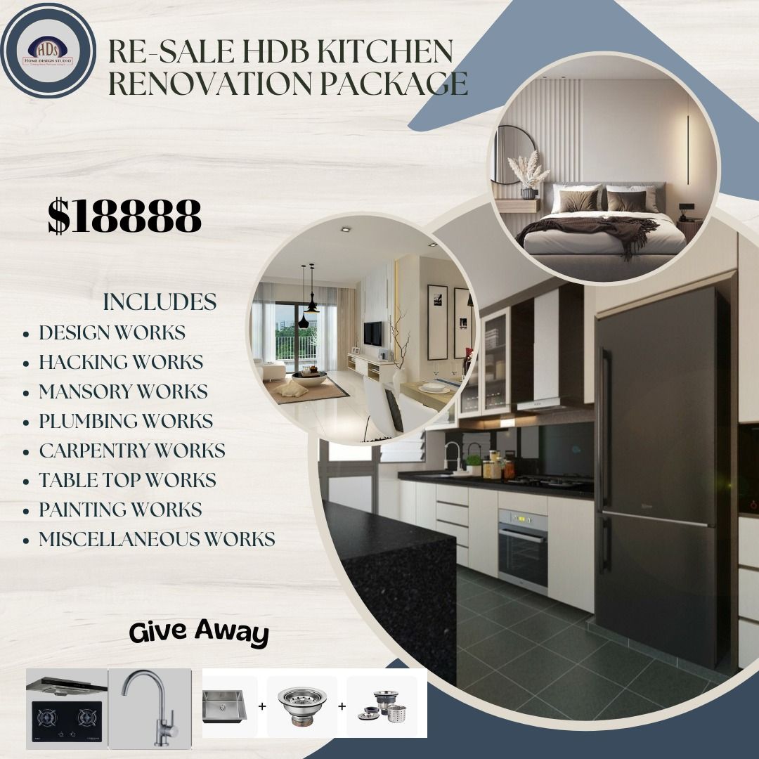 HDB Renovation Package / Kitchen Cabinet Package / BTO Renovation ...