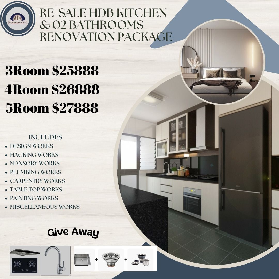 HDB Renovation Package / Kitchen Cabinet Package / BTO Renovation ...
