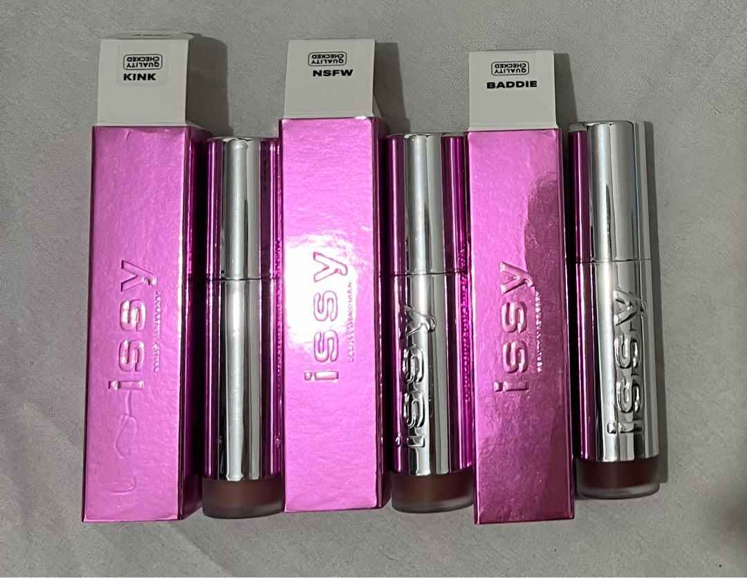 ISSY LIP GELEE BUNDLE: KINK, NSFW, BADDIE, Beauty & Personal Care, Face ...