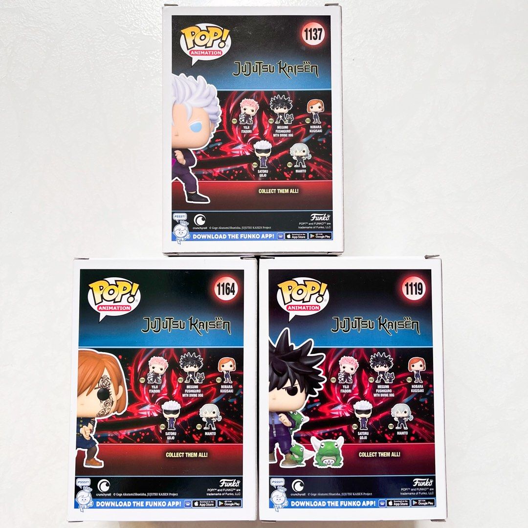 Jujutsu Kaisen Funko Pops Satoru Gojo 1137 Megumi Fushiguro (with toads ...