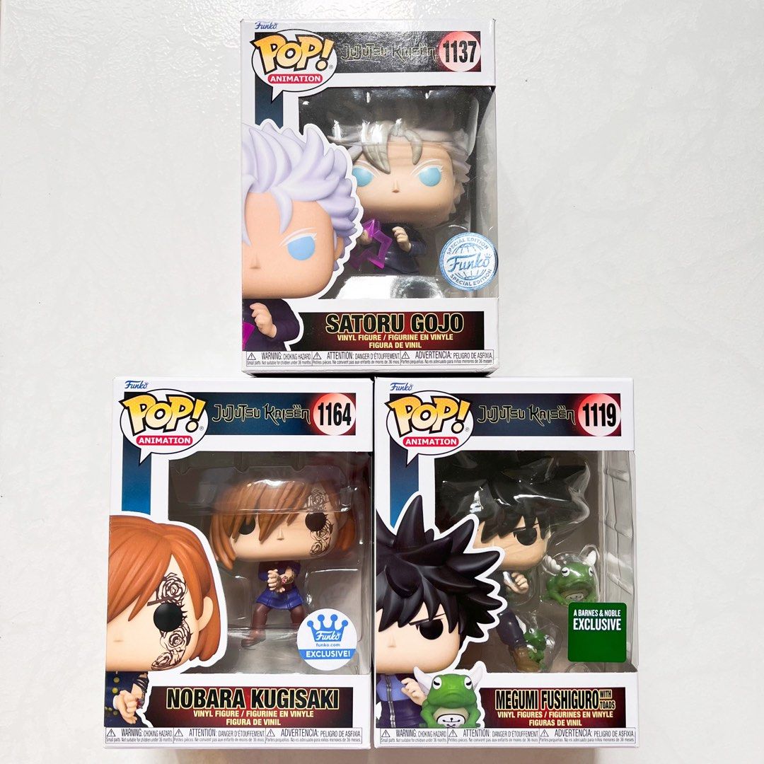 Jujutsu Kaisen Funko Pops Satoru Gojo 1137 Megumi Fushiguro (with toads ...