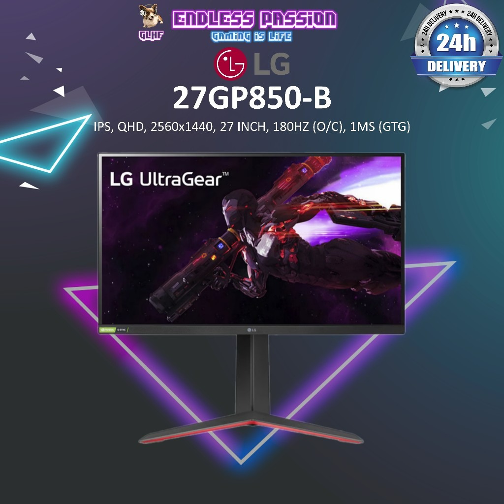 LG 27GP850-B — 27" QHD Nano IPS Display Gaming Monitor, Computers ...