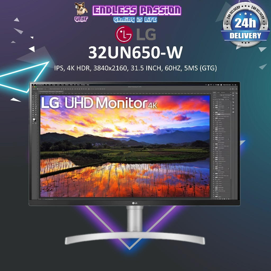 LG 32UN650-W — 32" 4K UHD IPS Display Productivity Monitor, Computers ...