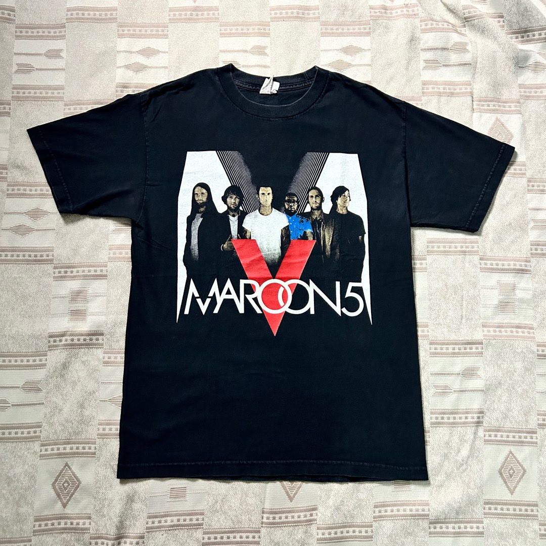 Maroon 5 Rap Tee Big graphic design Band Tour T-Shirt, Men's Fashion ...