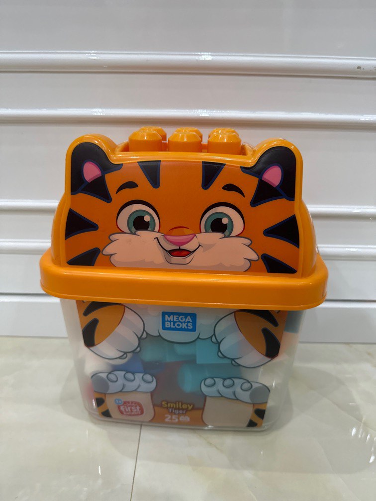 MEGA BLOCK MEGABLOCK TIGER SMILEY 25 pcs NEW, Bayi & Anak, Mainan ...