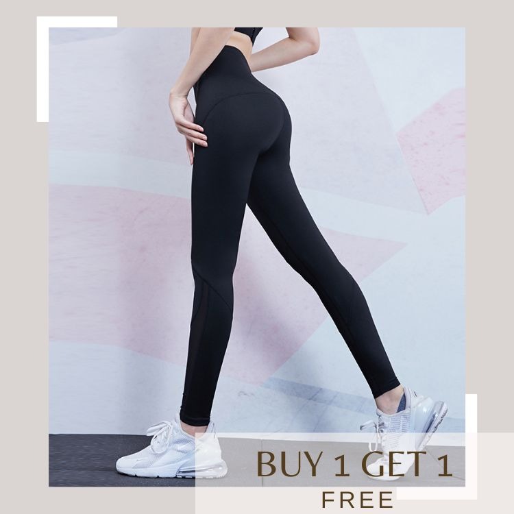 OmmyGod! Romina High Rise Sheer Legging Black, Women's Fashion ...