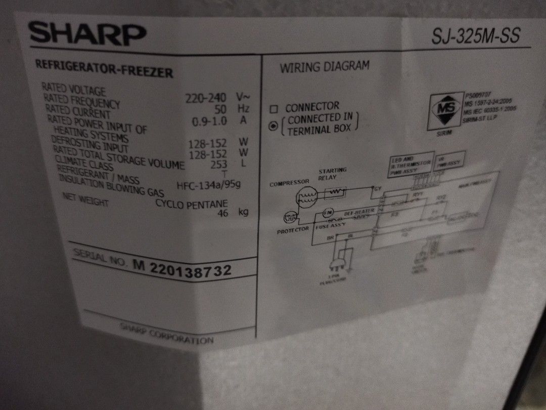 Peti ais Sharp, TV & Home Appliances, Kitchen Appliances, Refrigerators ...