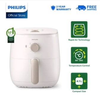 PHILIPS Air Fryer HD9100 Healthy Low Fat Multicooker 4.1 Liter Cooking ...