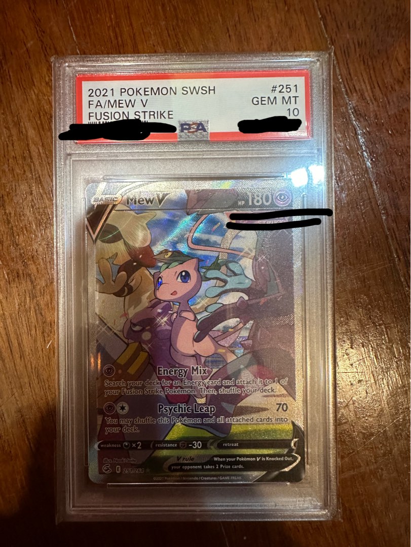 Pokemon TCG - Mew V #251 from Fusion Strike - PSA 10, Hobbies & Toys, Toys & Games on Carousell