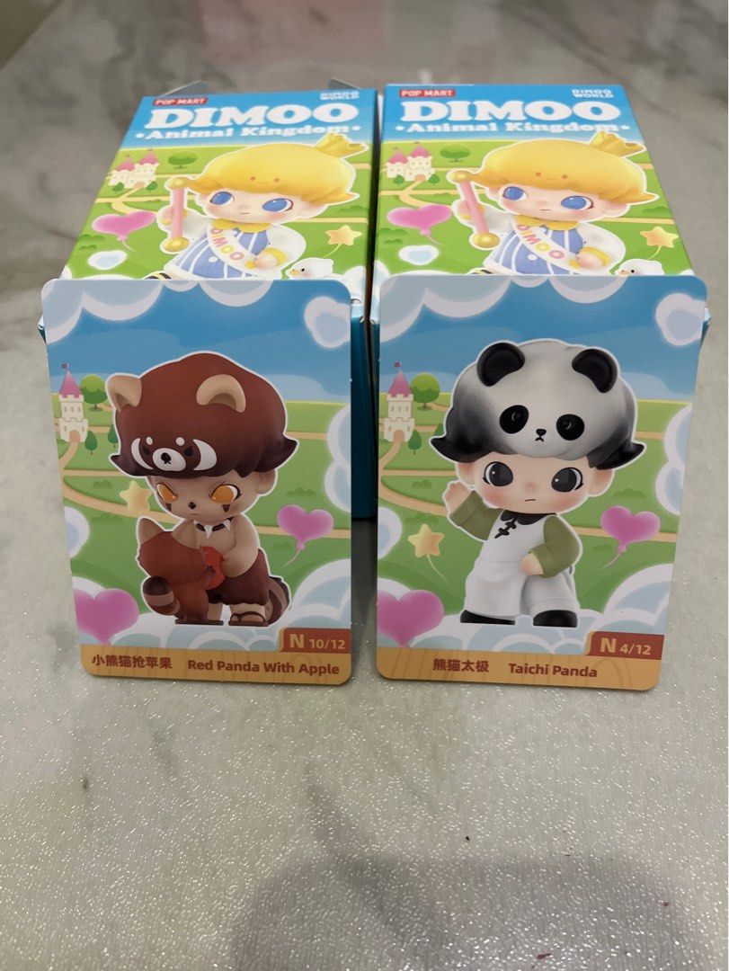 Popmart Dimoo 動物王國 小熊貓搶蘋果 熊貓太極 盲盒 泡泡瑪特 Red Panda with Apple Taichi ...