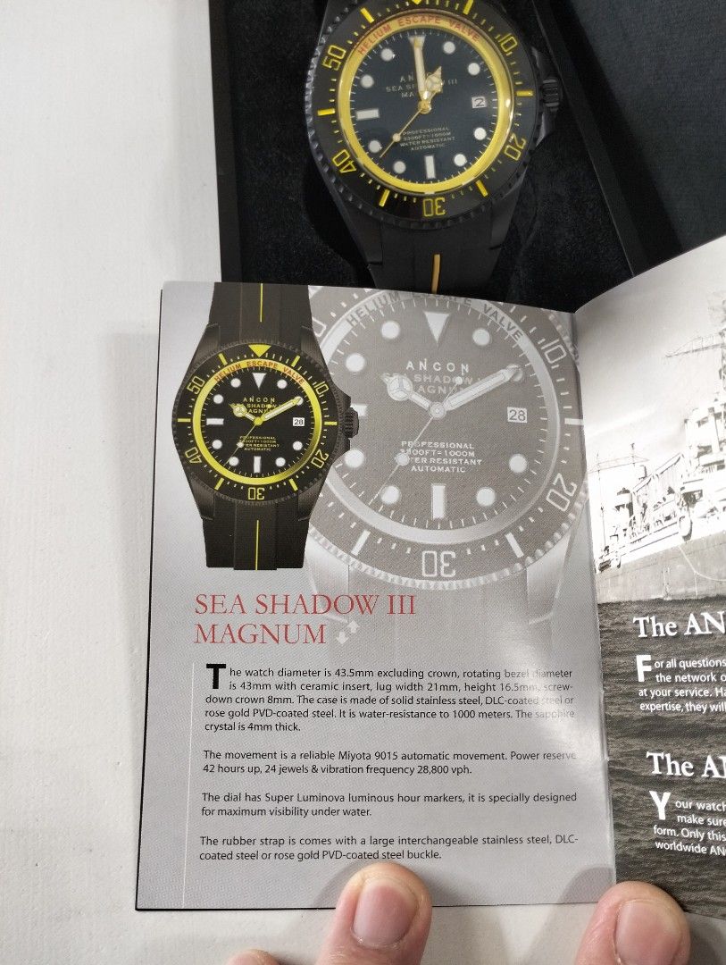RARE ANCON Bumblebee Watch (Sea Shadow 3), Luxury, Watches on Carousell