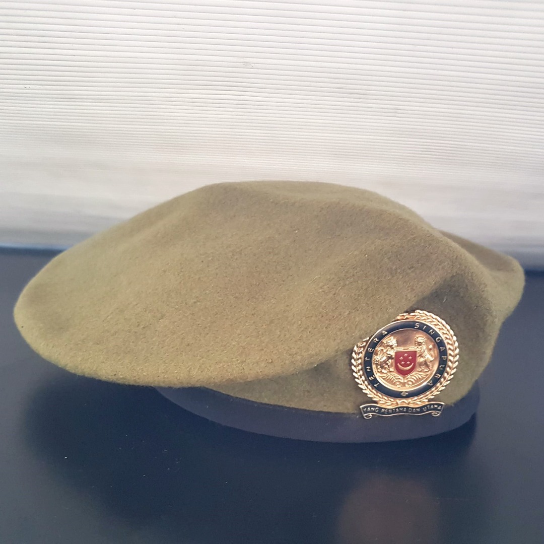 Rare Collectibles, Retro Military Infantry Beret, Olive Green, Size 7 ...
