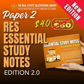 2024 RES Exam Revision Pack for Paper 2, RES Exam Notes and RES Exam ...