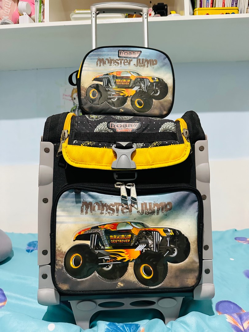 Robby Rabbit Monster Jump Trolley Bag, Hobbies & Toys, Stationary ...