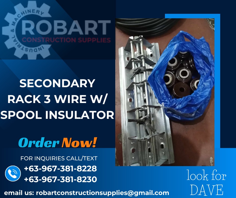 SECONDARY RACK 2 WIRE W/ SPOOL INSULATOR, Commercial & Industrial ...