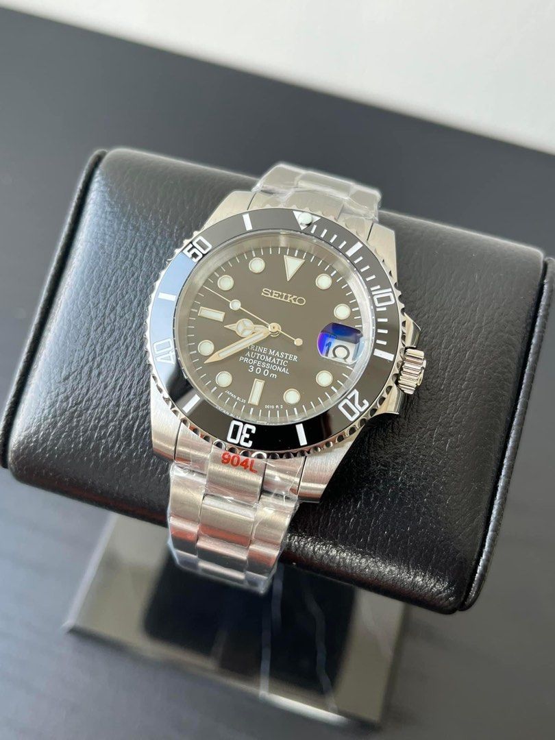 Seiko 精工自動機械芯 Seiko automatic movement 40mm case custom 改款 seiko mod 鋼殻 ...