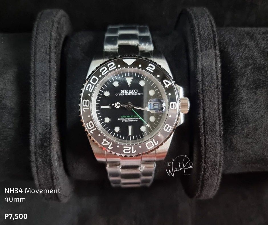 Seiko gmt bruce wayne mod, Men's Fashion, Watches & Accessories ...