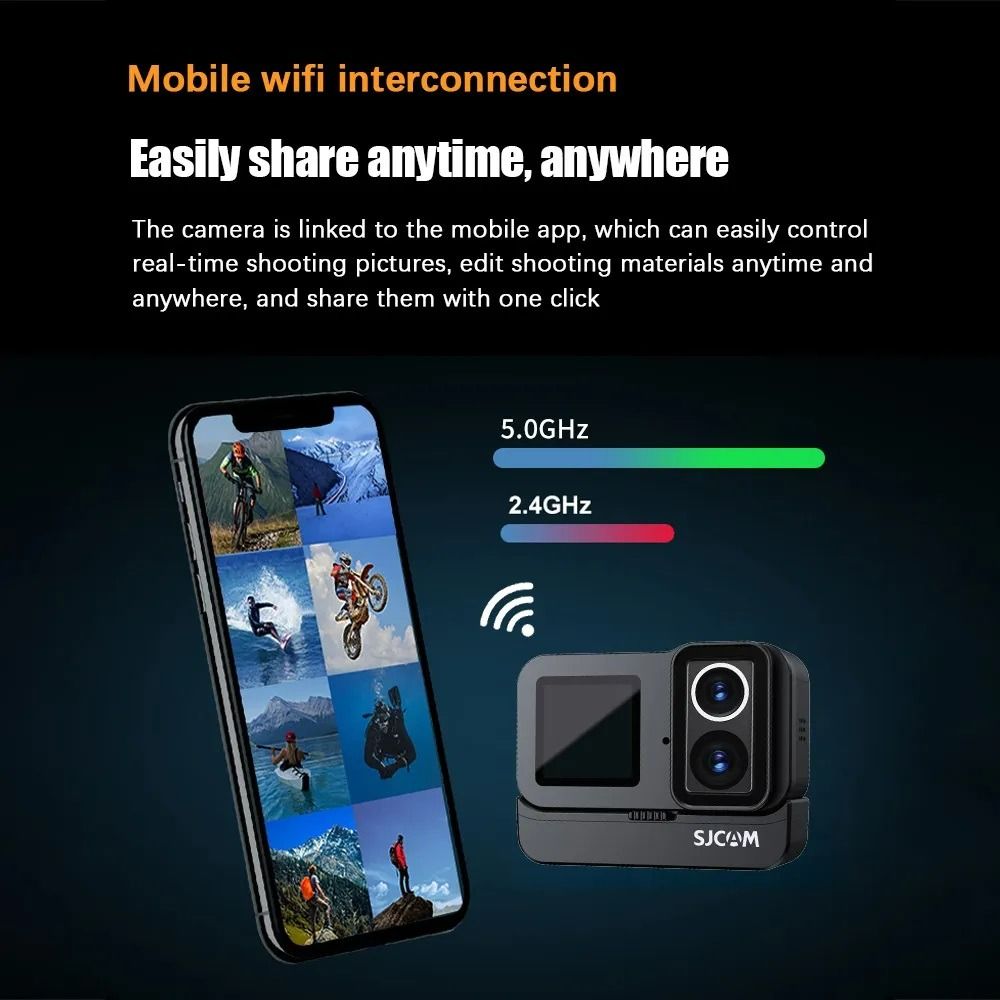 SJCAM SJ20 Dual Lens Action Camera 4K Resolution Video 6 Axis Gyroscope ...