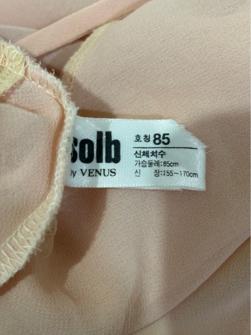 Solb Venus cute lingerie soft pink dress lace, Fesyen Wanita, Pakaian ...