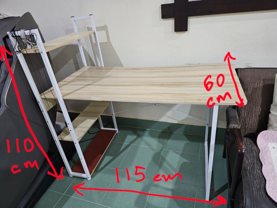 Table Meja Computer Study Desk, Furniture & Home Living, Furniture ...