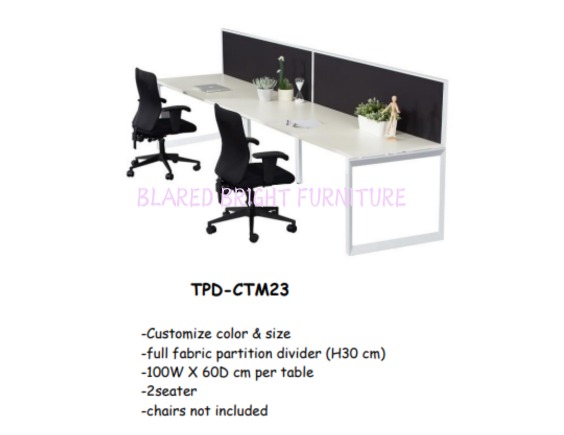 Table w/ Panel Divider - TPD-CTM23, Customize color & size - full ...