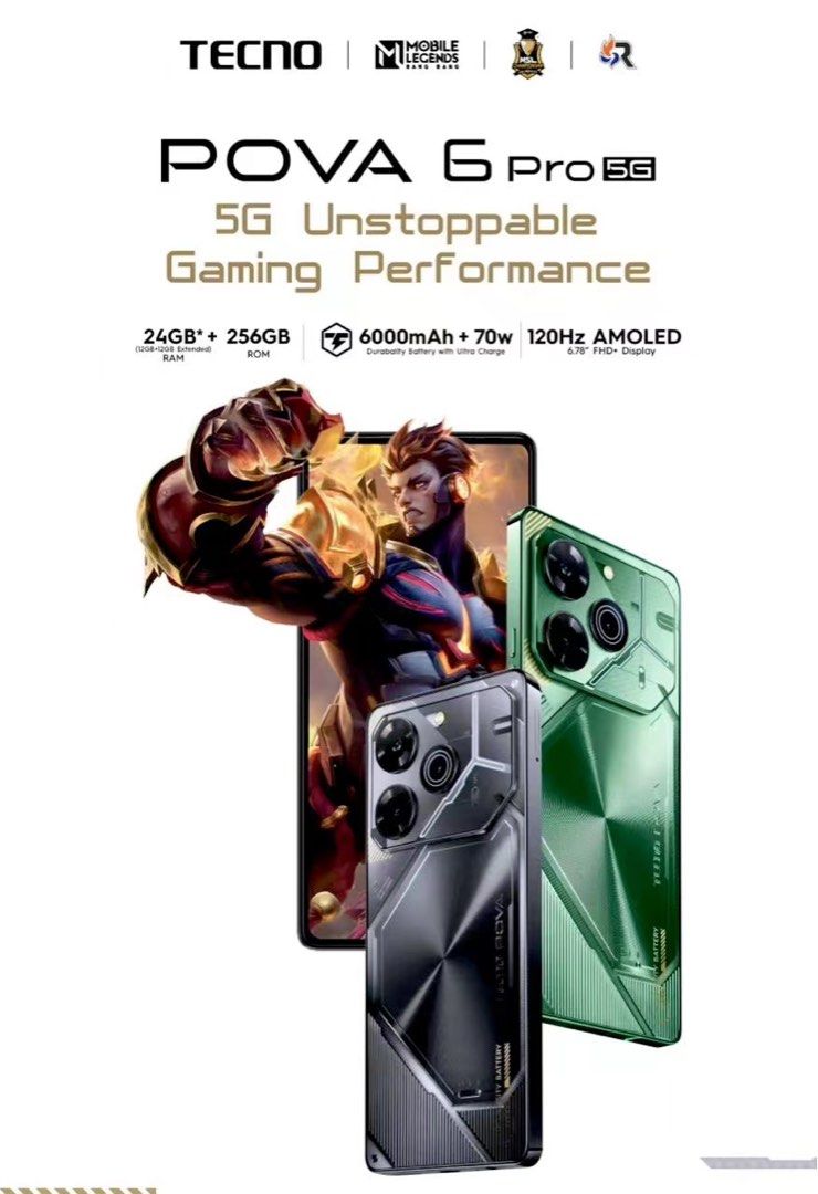 Tecno POVA 6 Pro 5G | Tecno POVA 6 | Up to 12GB RAM & 256GB ROM | Local ...