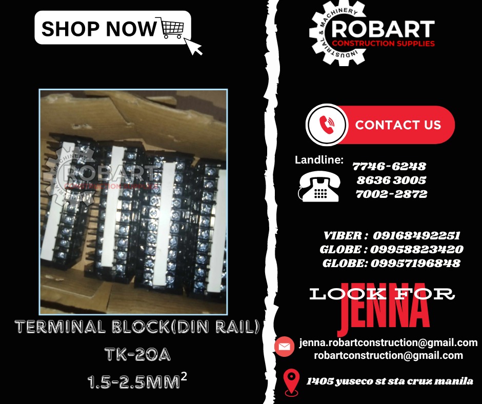 Terminal Block(Din Rail) TK-20A 1.5-2.5mm², Commercial & Industrial ...