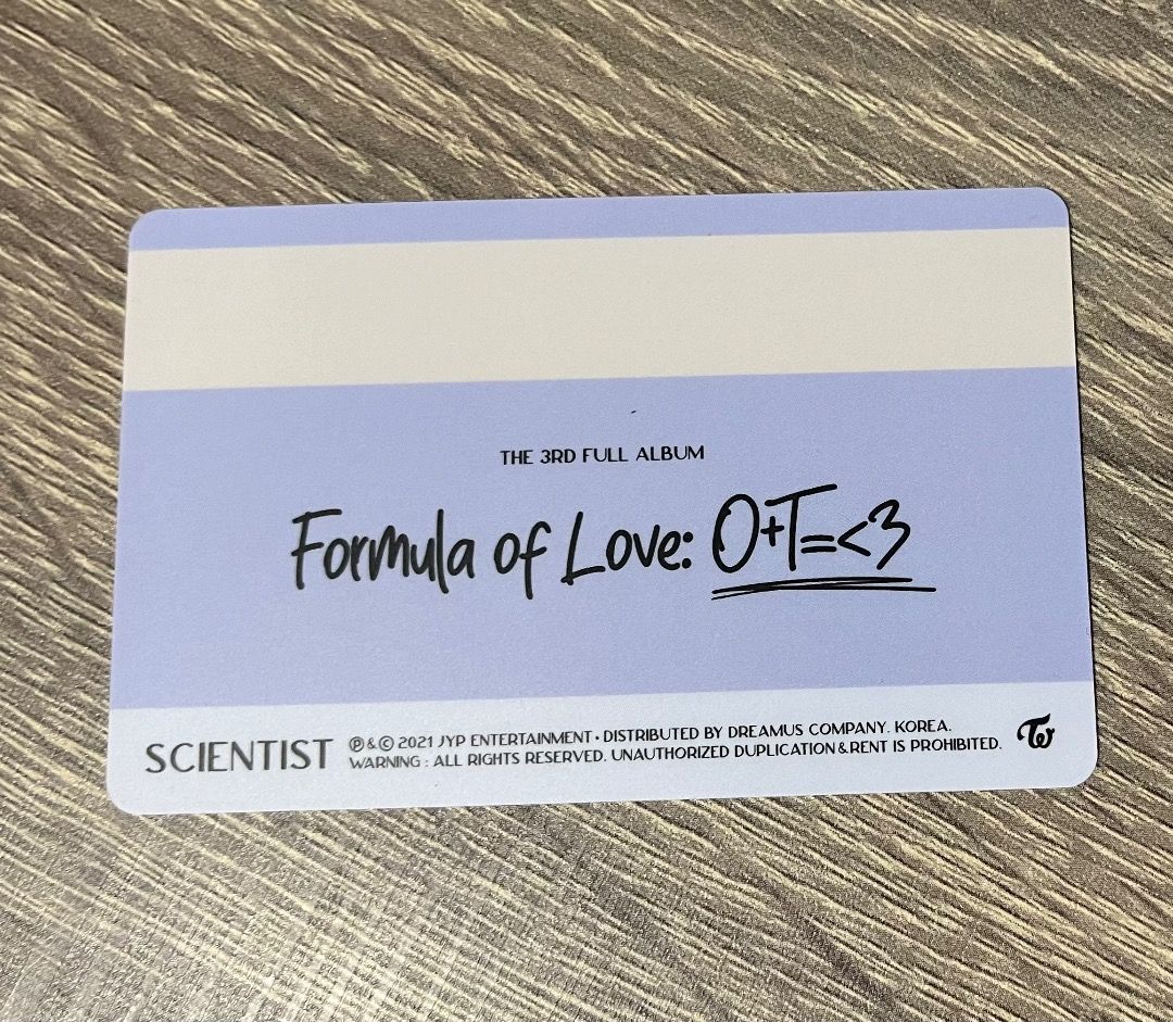 TWICE 3rd Album "Formula of Love: O+T=