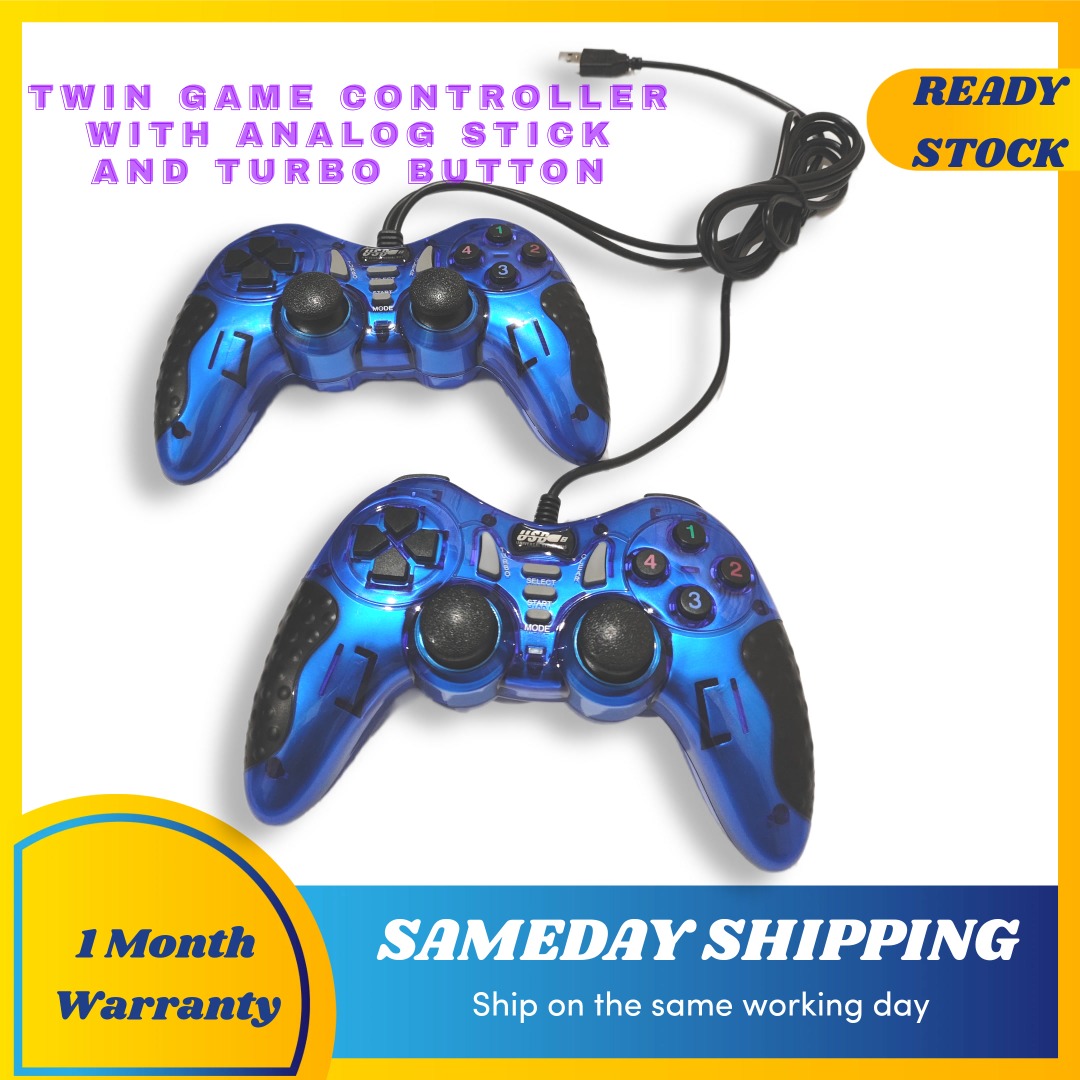 TWIN WIRED CONTROLLER WITH ANALOG AND TURBO BUTTON, Video Gaming, Gaming Accessories ...