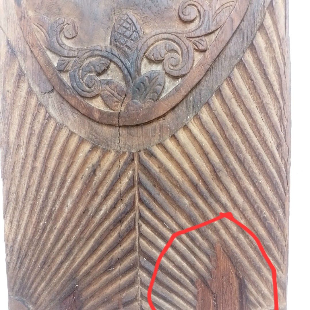 Ukiran Kayu Jati Lawas (Bagian Dinding Rumah Jawa Kuno). Sleman ...