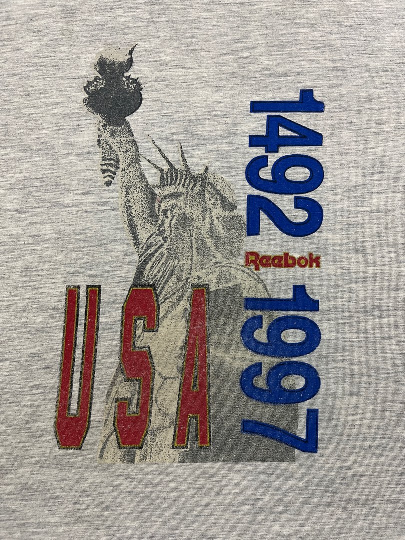 Vintage 1997 Reebok x Statue of Liberty Tee, Men's Fashion, Tops & Sets ...