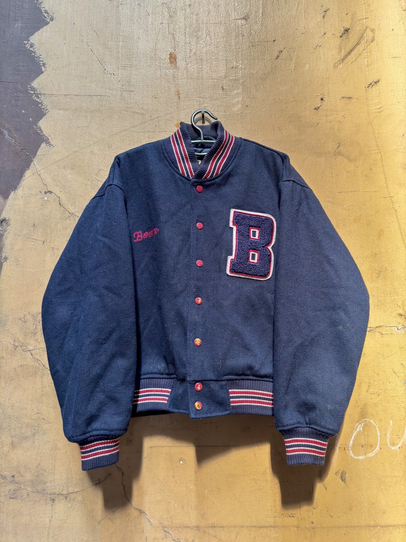 VINTAGE BOON BOXY WOOL VARSITY JACKET, Men's Fashion, Coats, Jackets ...