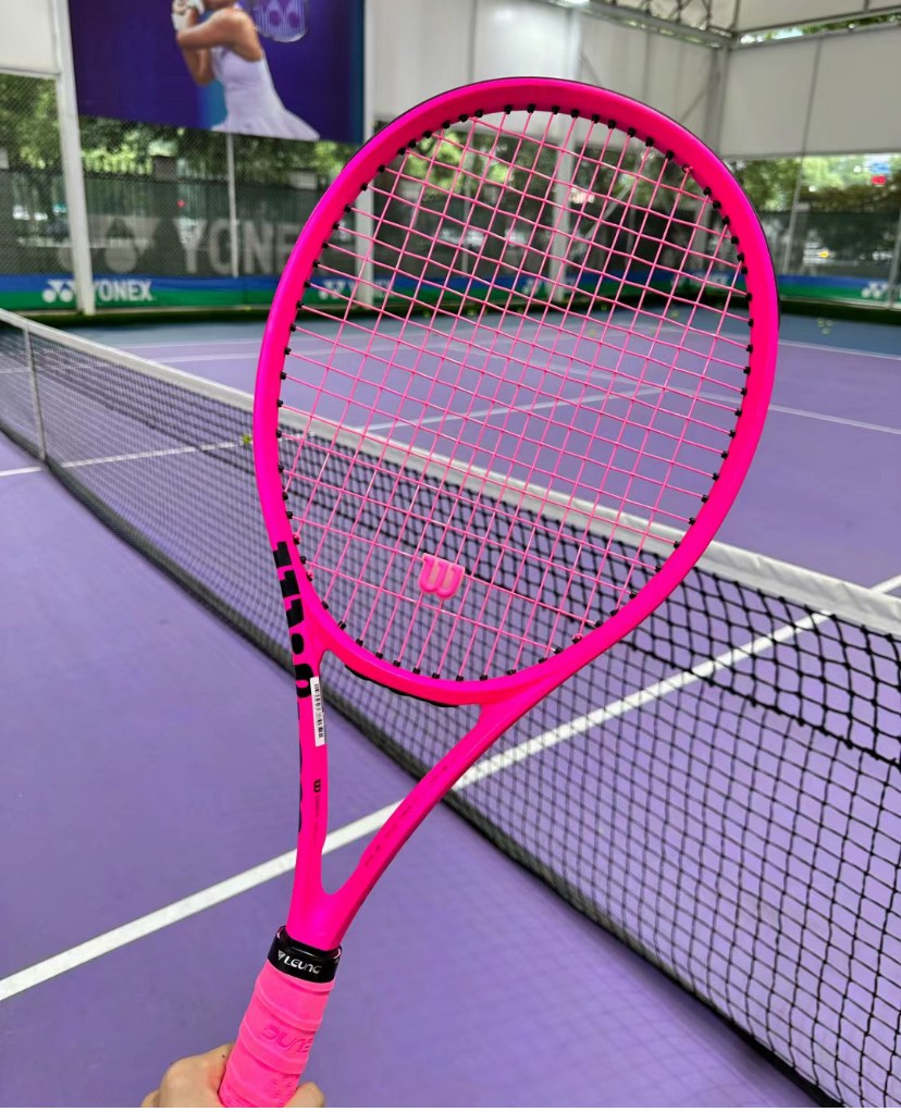 Wilson Clash 100L V2.0 Bright Neon Pink Tennis Racquet, Sports ...