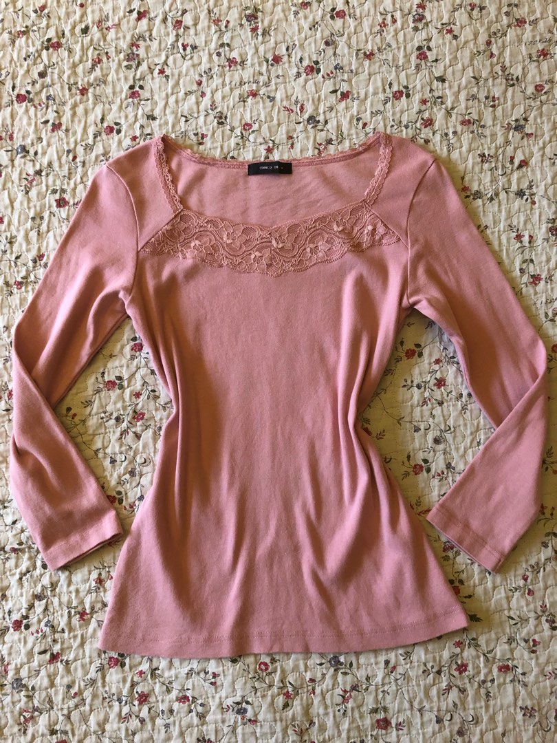 y2k pink lacey coquette kawaii softcore cutecore acubi downtown 3/4 ...