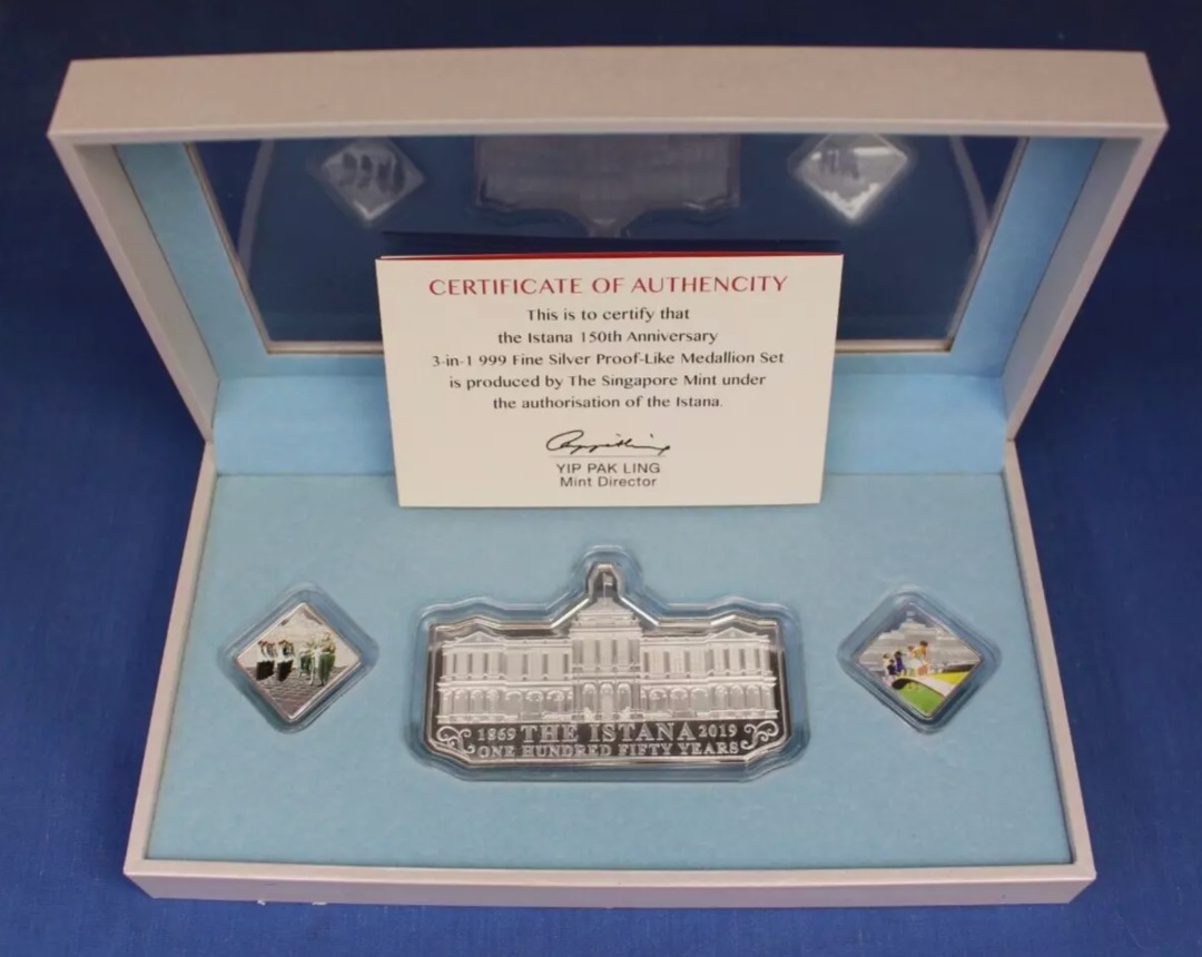 2019 THE ISTANA 150th Anniversary 3-in-1 Fine Silver Proof-Like ...
