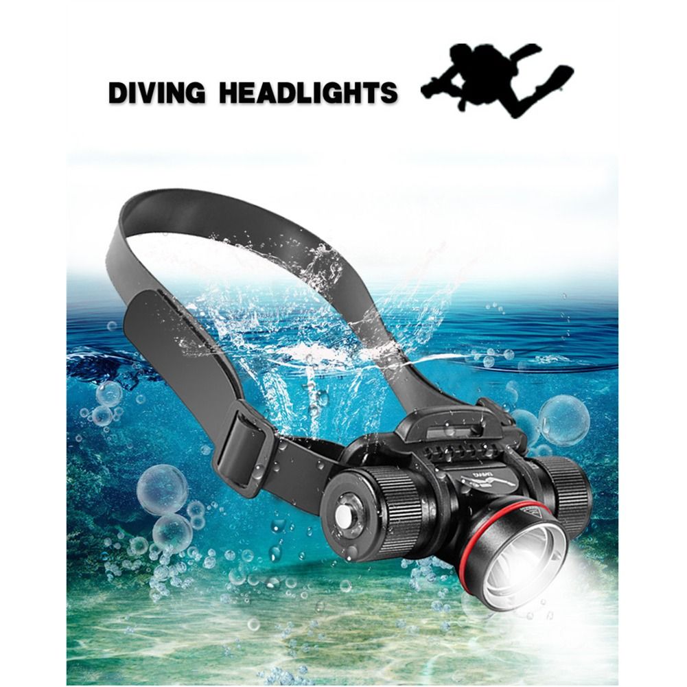 實體店鋪 DH06 Scuba Diving Headlamp Dive Flashlight, 1000 Lumens Underwater ...