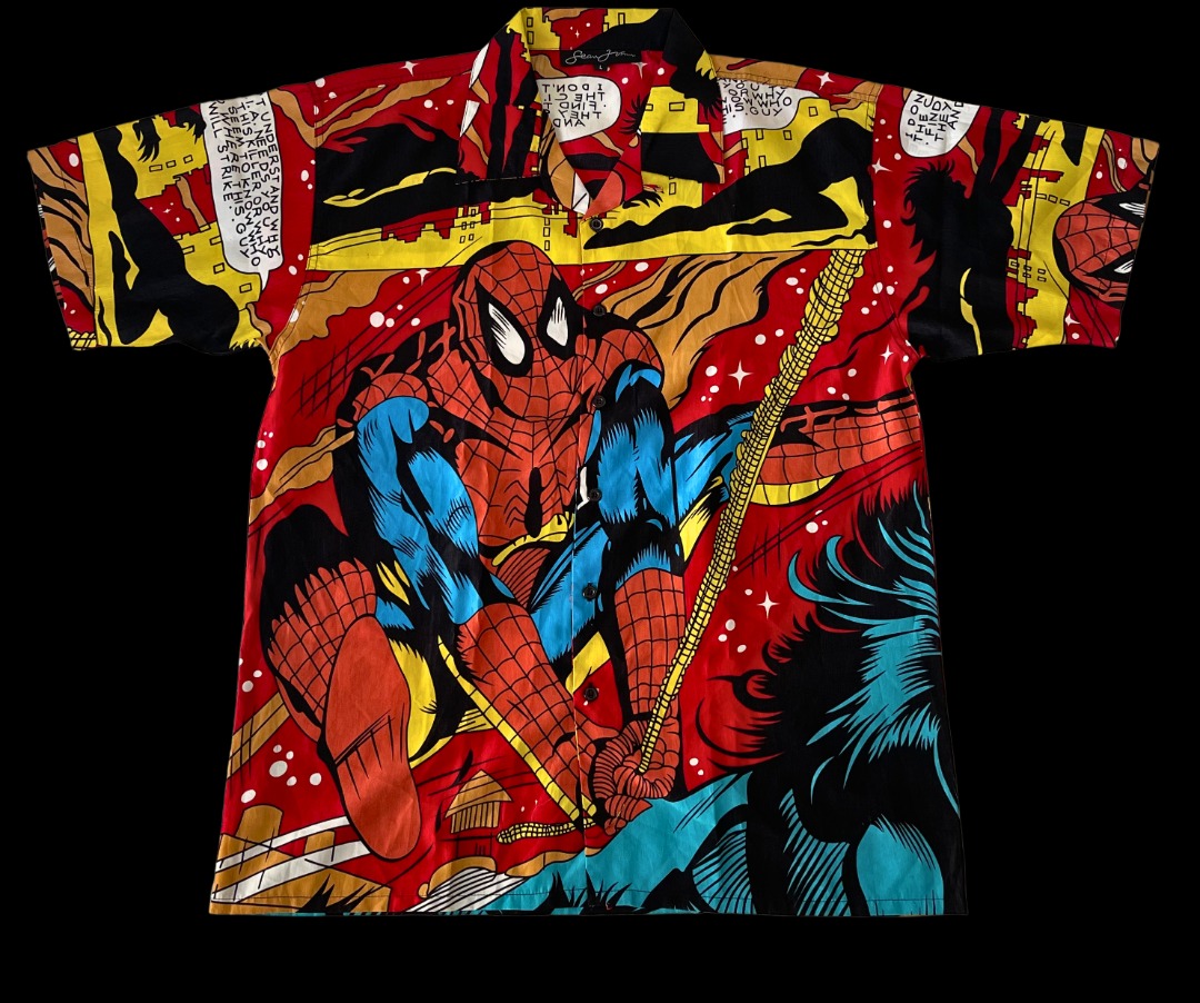 AOP Spiderman Comics Polo, Men's Fashion, Tops & Sets, Tshirts & Polo ...