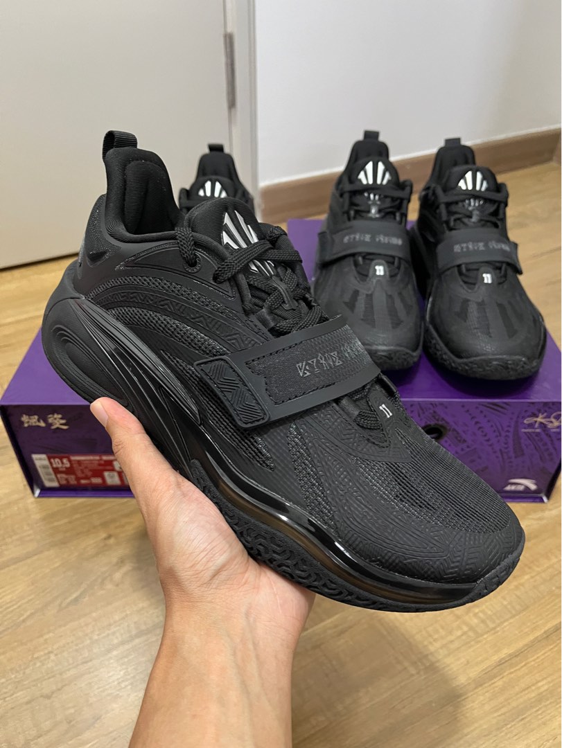 Authentic Anta Kai 1 Triple Black Basketball Shoes, Men's Fashion ...
