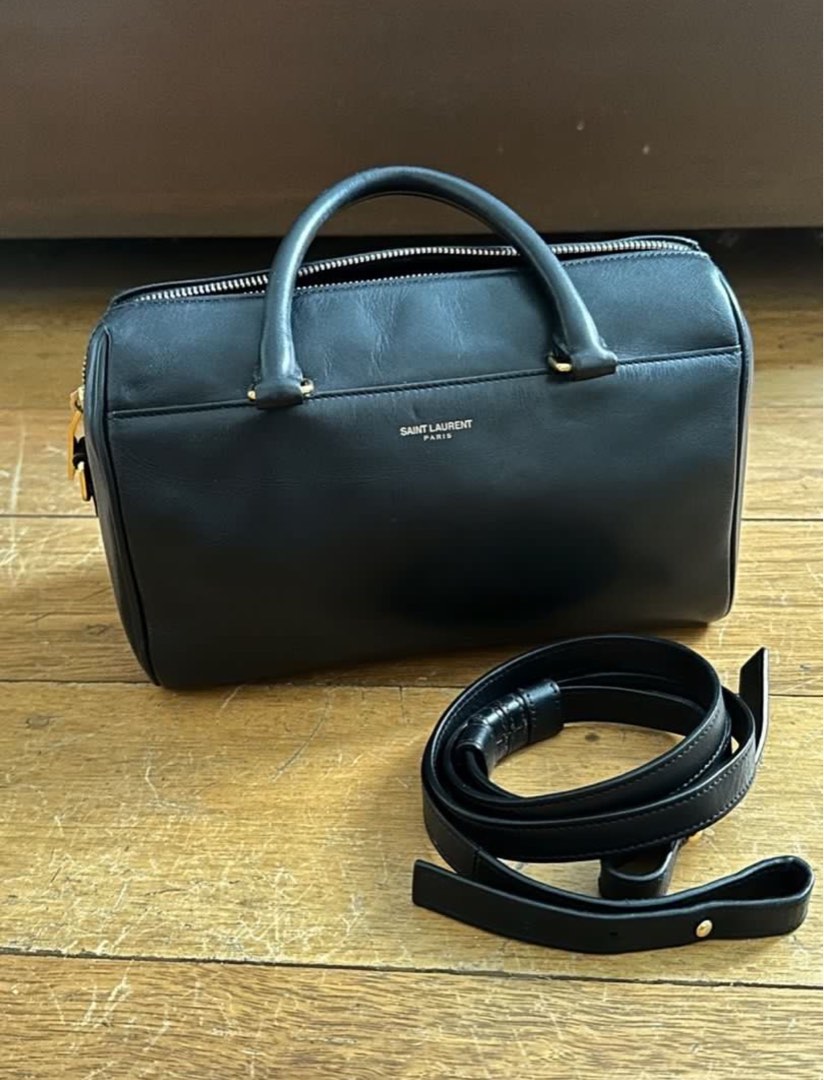Authentic YSL Saint Laurent Baby Duffle Bag with Sling Strap, Luxury ...