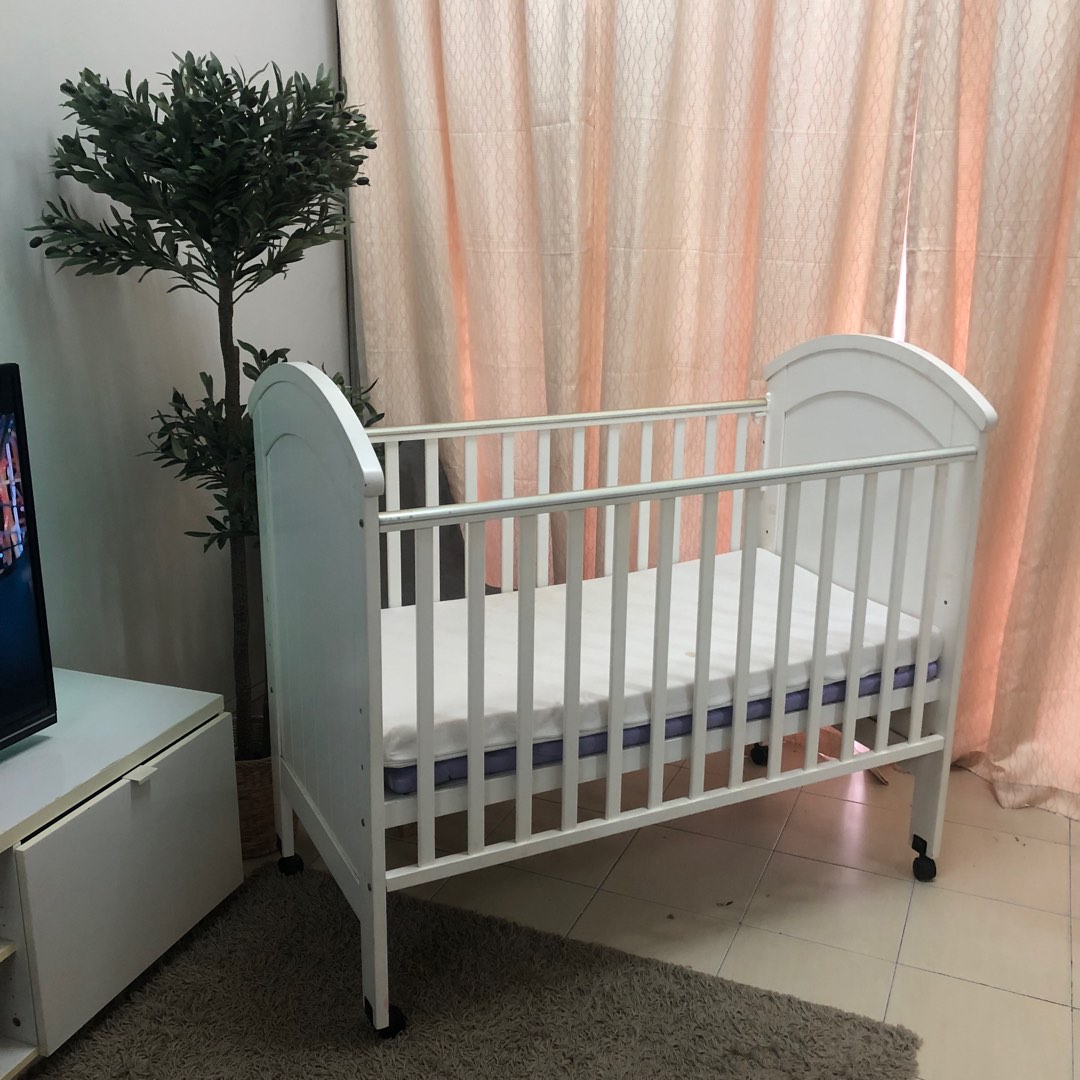 Baby Cot Water Matress Solid Wood OCA Lifestyle, Babies & Kids, Baby ...