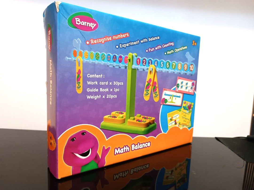Barney Maths Balance - STEM Game, 興趣及遊戲, 玩具 & 遊戲類 - Carousell